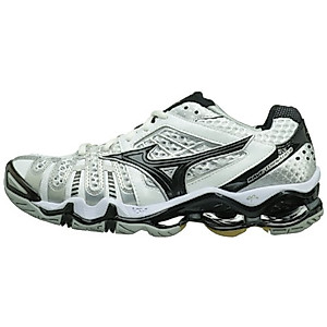 Mizuno Women's Wave Tornado 8 Volleyball Shoe,White/Black,11.5 M US