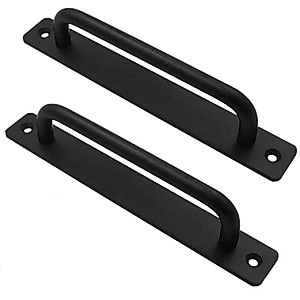 szhdxsy Pack of 2 Aluminium Alloy Sliding Barn Door Handle, Sliding Door Pull Handle,high Performance Handle, Cabinet Door Handles, Drawer knobs, Kitchen Handles,Cabinet Door knobs，Black