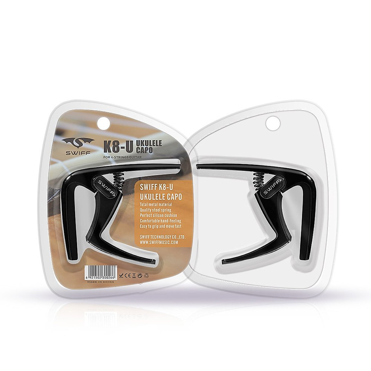 Swiff 6921502304271 Capo for Guitar, Black