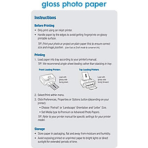 Photo Printing paper Glossy Inkjet Best Picture 4x6 4R Size 100 sheets weight 230gsm for All Inkjet Printers