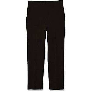 Van Heusen Big Boys' Flex Stretch Flat Front Dress Pants, black, 12