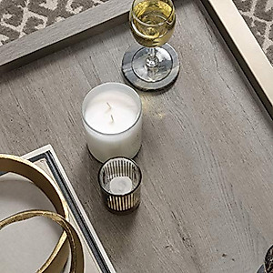 Sauder Manhattan Gate Coffee Table, L: 31.02" x W: 30.95" x H: 16.06", Mystic Oak finish