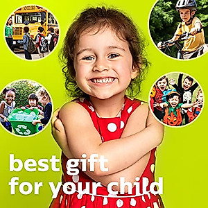 OSEEN Kids Safety Vest High Visibility Reflective Vest With Velcro Child Hi Vis Vest With Reflective Tape, Neon Yellow Color, Velcro Front (Small) (LS1)