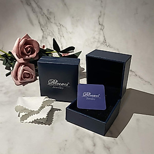 Blocaci 1-1/4 Carat(ctw) Moissanite Engagement Rings for Women Wedding Anniversary Rings 925 Sterling Silver 10K 14K 18K Gold with Text Engraving (14K Gold)