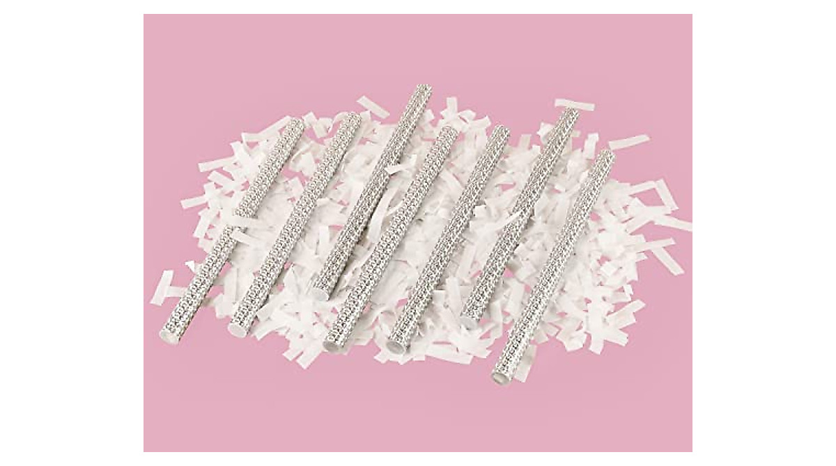Easy Flick White Confetti Wands 14 Pack for Weddings & Parties