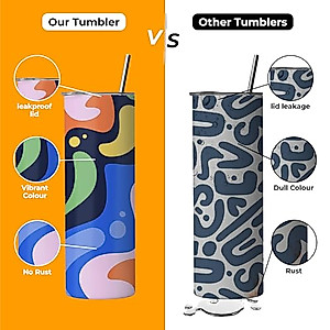Oqnus 8 Pack 20 oz Sublimation Tumblers - Double Wall Insulated Blank Tumblers for Sublimation with Straws, Shrink Wrap, Heat Tape, Coasters - Premium Stainless Steel Sublimation Tumbler Blanks