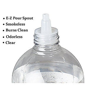 Paraffin Lamp Oil - Clear Smokeless, Odorless, Clean Burning Fuel for Indoor and Outdoor Use with E-Z Fill Cap and Pouring Spout - 32oz - by Ner Mitzvah