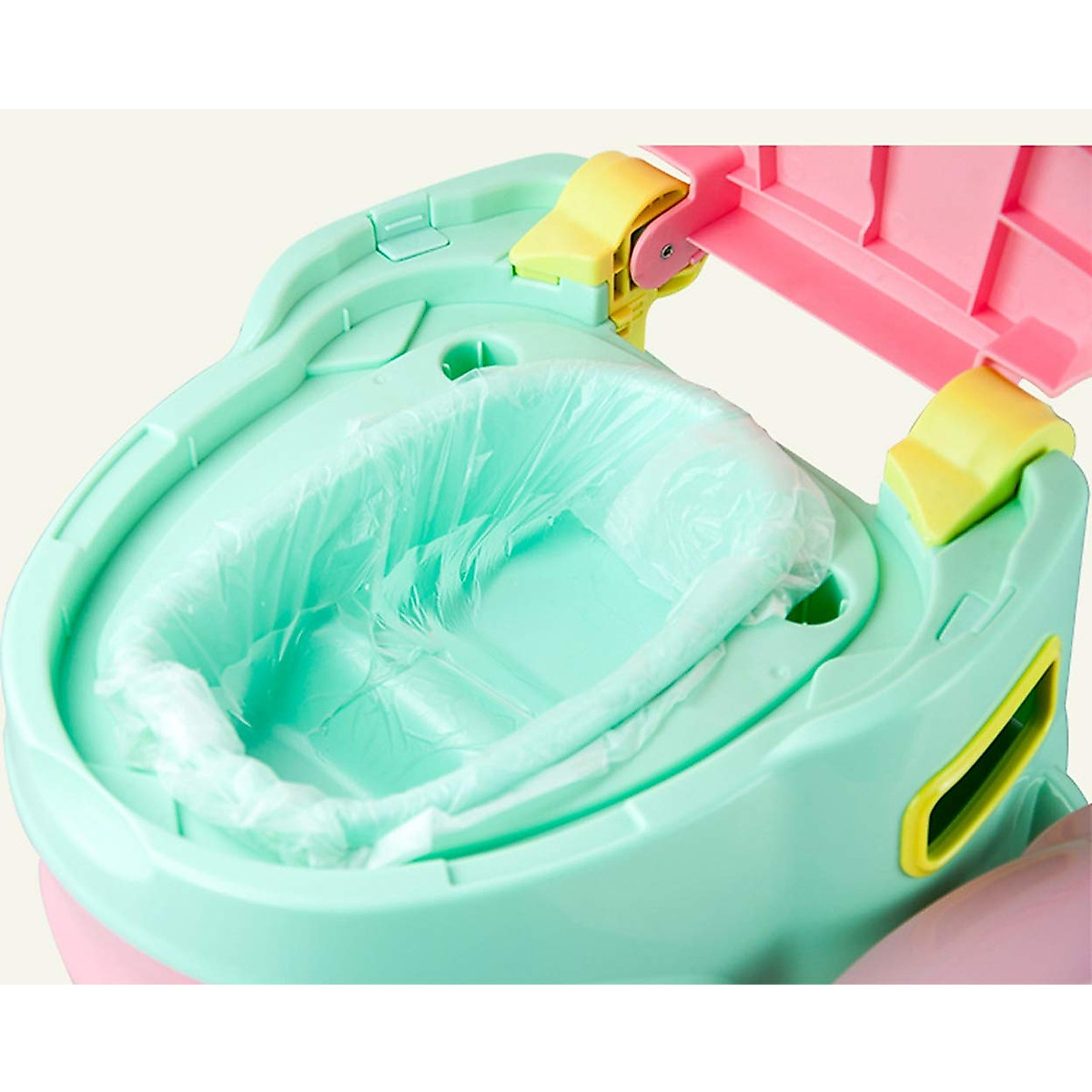 Disposable Potty Liners, Portable Seat Cover Travel Universal Potty Chair Liners with Drawstring, Pack of 50