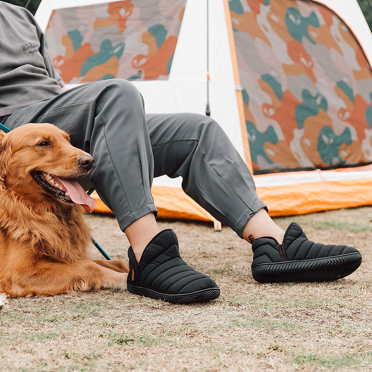 RockDove Men's Alpinz Puffer Bootie, Size 8 US Men, Black