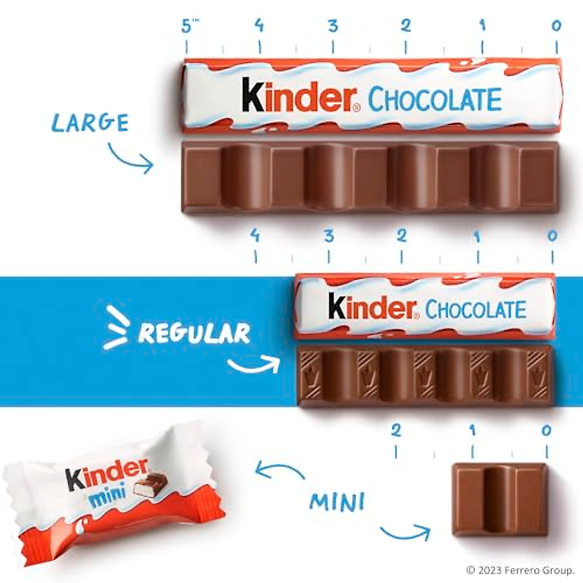 Kinder Chocolate, 18 Four Count Packs, Milk Chocolate Bar with Creamy Milky Filling, Individually Wrapped Candy, 1.8 oz Each