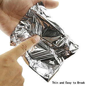 Imitation Leaf for Gilding Crafting, Silver Imitation Sheets for Art, Furniture Decoration, Arts Project Resin Jewelry Making, Nail Art, Silver Foil Flakes Metallic Leaf 5.5 by 5.5 Inches (100pcs)