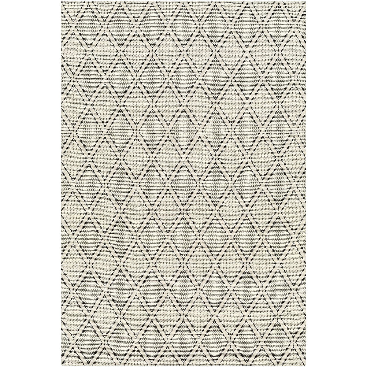 Hauteloom Aeron Wool Living Room, Bedroom Area Rug - Beige, Gray - 8' x 10'