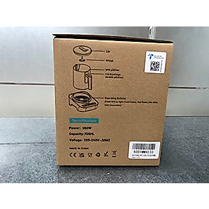 Wamife 4 in 1 Detachable Electric Milk Frother and Steamer, 13.5oz/400ml, Stainless Steel for Coffee Latte, Cappuccinos, Macchiato, Hot Chocolate, Dishwasher Safe