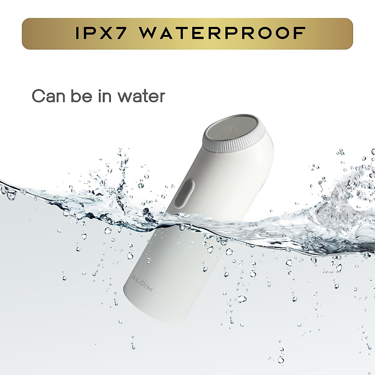 ALDIM Premium Portable Bidet for Toilet Travel, High Pressure Handheld Electric Bidet Sprayer with 350ml Water Bottle, USB Rechargeable Mini Bidet for Personal Hygiene On The Go, Bathroom Butt Shower