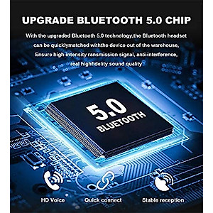 QW True Wireless Earbuds, Bluetooth 5.0 Wireless Headphones with Charging Case in-Ear TWS Earphones Hi-Fi Stereo Sound Headset for Workout Running Travel AirBuds