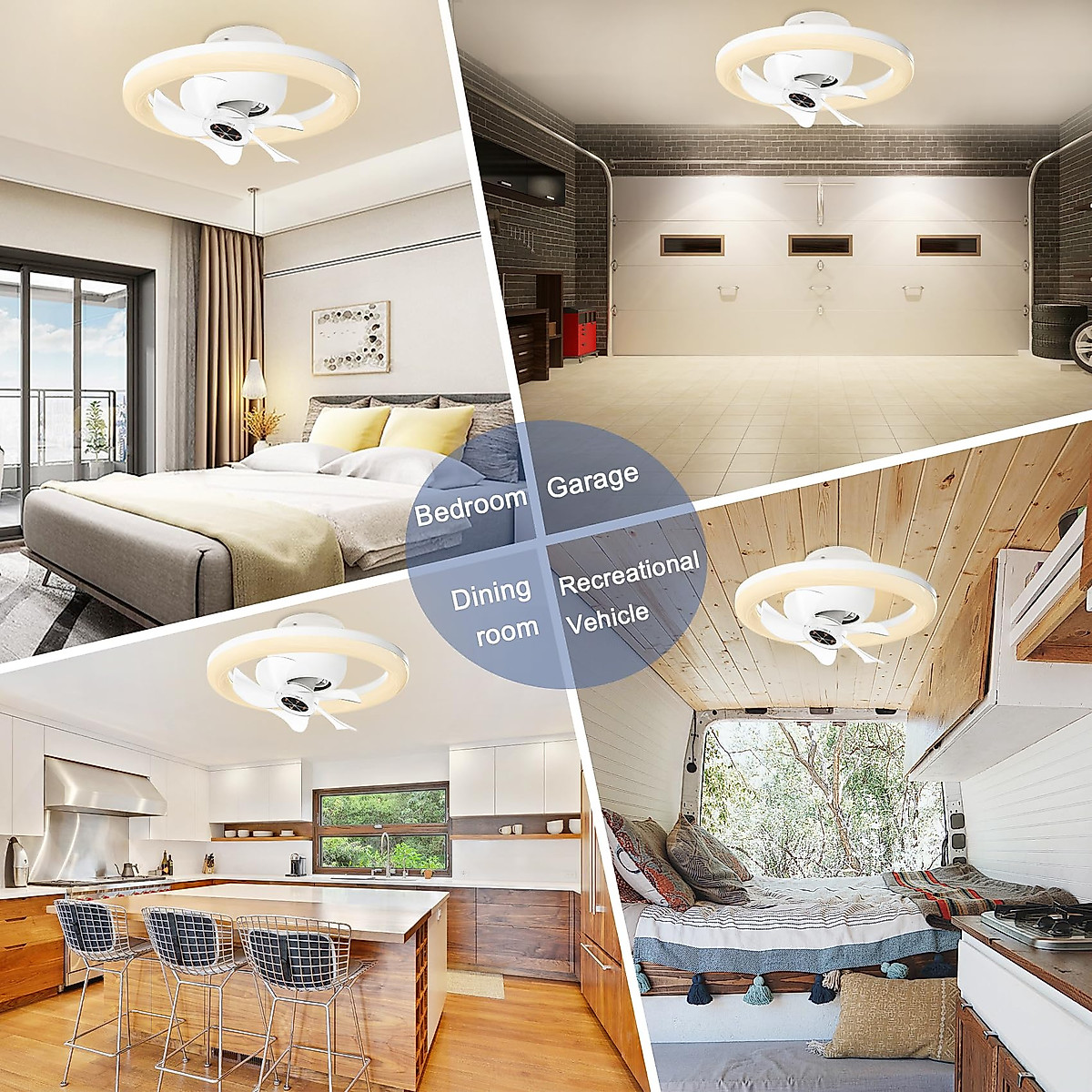 alescu Ceiling Fans with Lights E26 Base, 10" Ceiling Fan with Memory Function,Fan with Shake Head Function for Bedroom, Living Room, Kitchen, Balcony