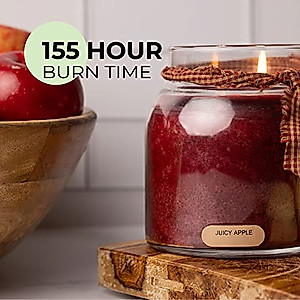 A Cheerful Giver - Juicy Apple - 34oz Papa Scented Candle Jar with Lid - Keepers of the Light - 155 Hours of Burn Time, Gift for Women, Red