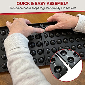 MR CHIPS 11" (Inch) Tall Professional Bingo Set with Steel Bingo Cage, Everlasting 7/8” Bingo Balls, Master Board for Bingo Balls - Mysterious Black Color