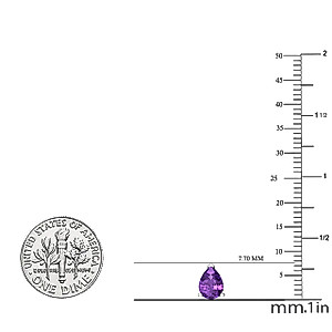 Dazzlingrock Collection 7x5mm Each Pear Cut Amethyst Ladies Solitaire Teardrop Stud Earrings, Sterling Silver