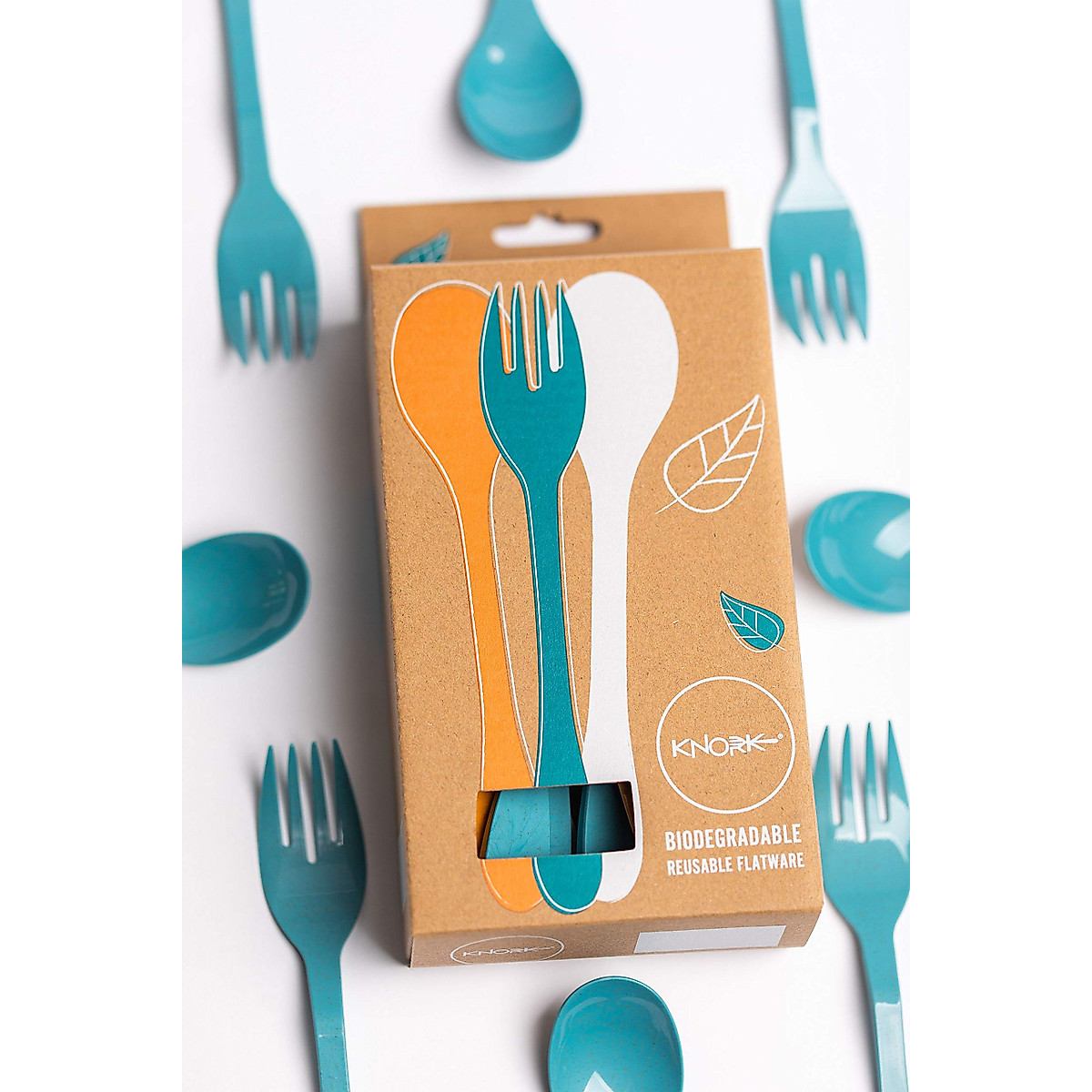 Knork Eco Plant Based 24 Pack Reusable Bamboo Flatware Set (MULTI)