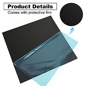 LOYORTY 3PCS 12 x 12 x 1/16(0.06”) Inch Anodized Aluminum Sheet, 5052 Black Aluminum Engraving Blanks, 1.5MM Thin Metal Plates for Laser Engraving, Crafting, DIY, House Decoration