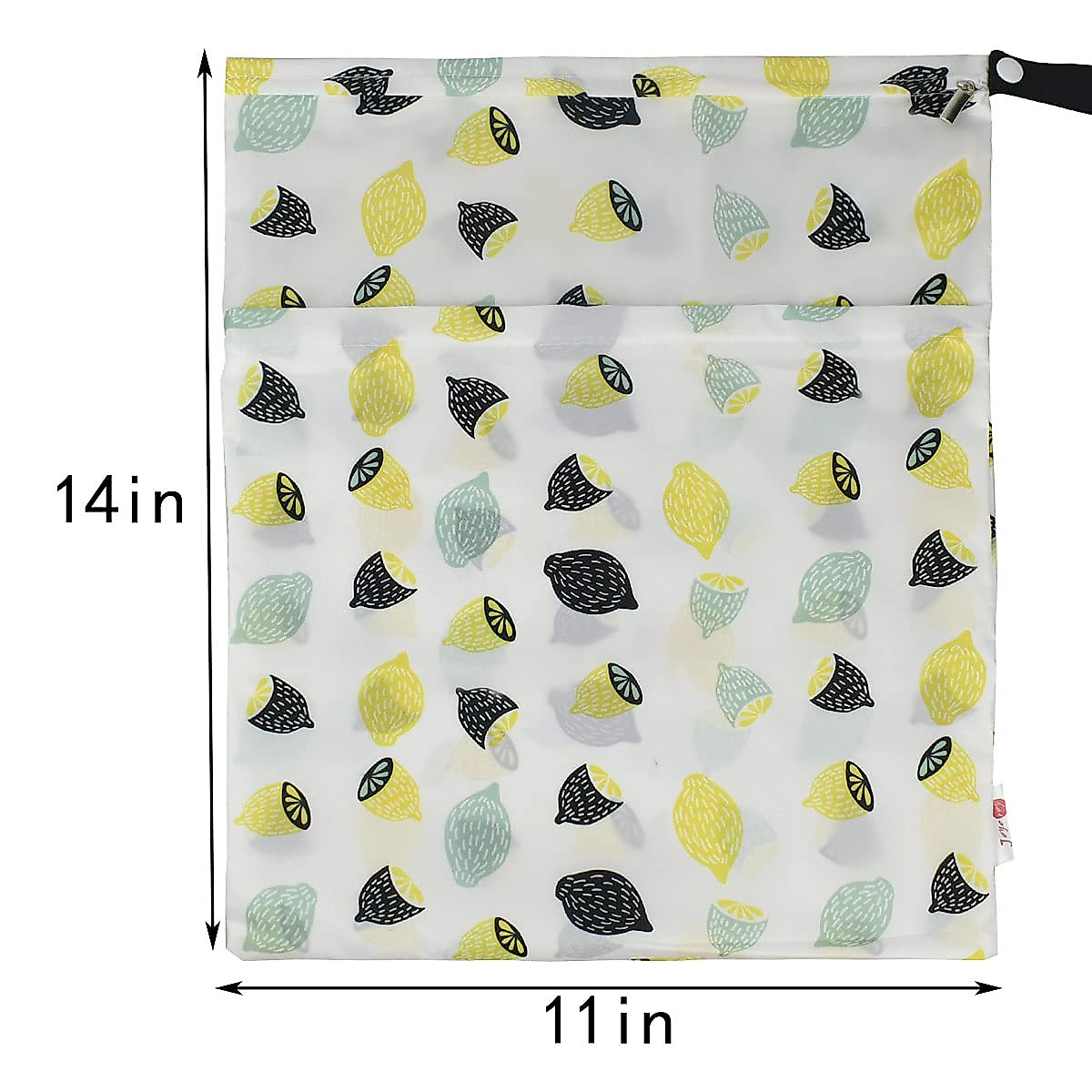 2Pcs Waterproof Reusable Wet & Dry Bag for Baby Cloth Diaper Gym Clothes Travel Bags Washable Beach Pool Swimsuits Pockets with Two Zippered Dirty Diapers Stroller Yoga Toiletries Daycare Organizer