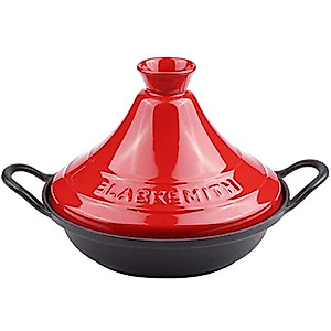 27cm High Gloss Enamel Moroccan Tagine Pot Easy To Clean Casserole Enameled Cast Iron Pot For 2-4 People 22.5.26