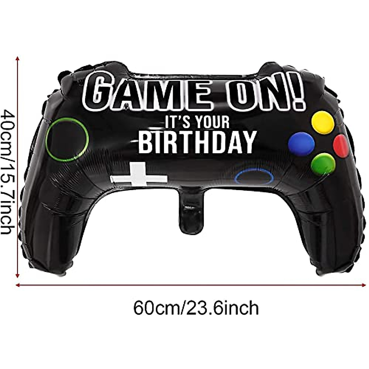 4 Packs Video Game Party Balloon Gamer Balloons 23.6 x 15.7 Inch Game on Balloons Video Game Controller Aluminum Foil Balloon for Gaming Birthday Party Decoration