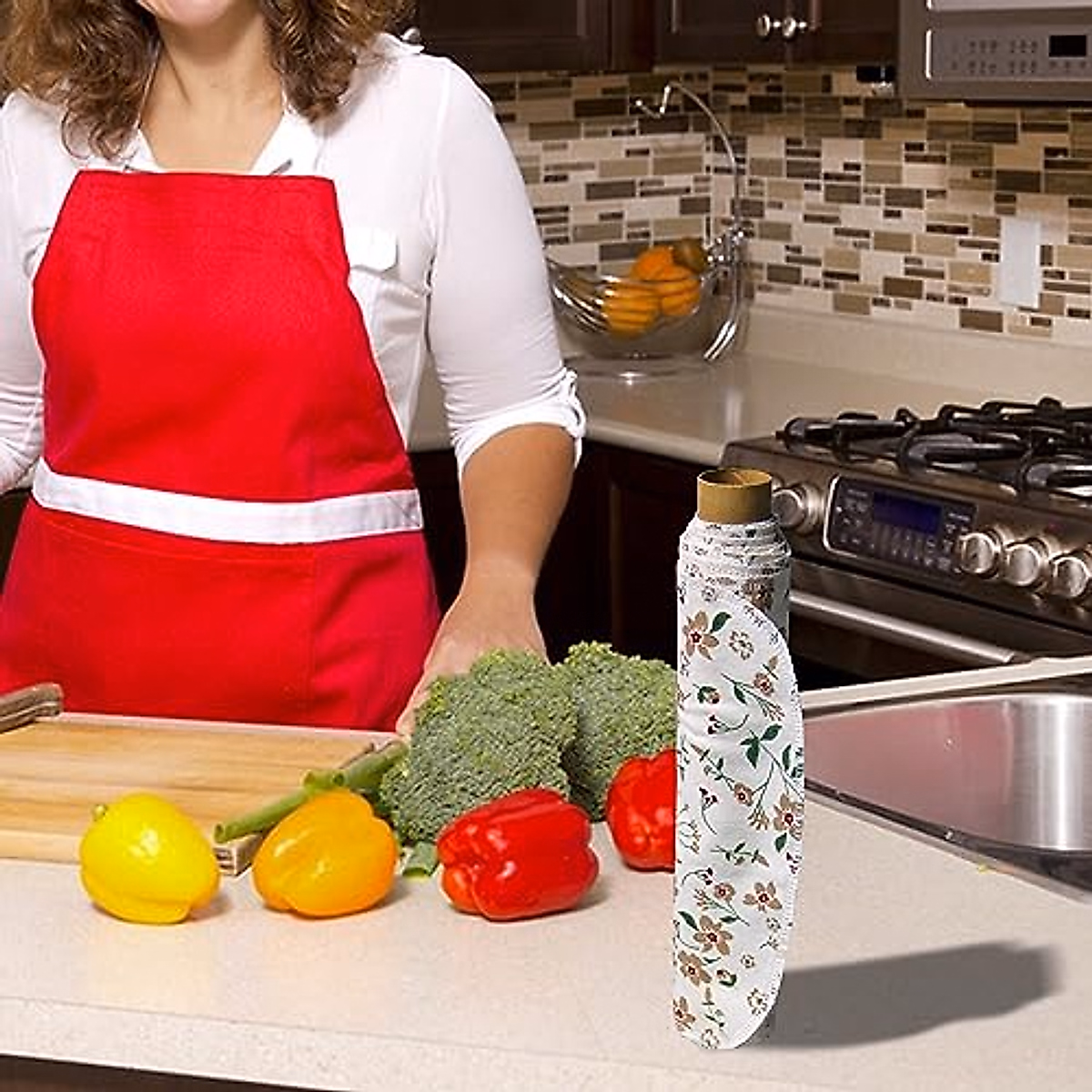 Pinowu Reusable Paper Towels Cotton Cloths (12pcs), Absorbent Kitchen Dishcloths (10x10 inch) Washable Paperless Towels Zero Waste Alternative Napkins for Kitchen Household Cleaning