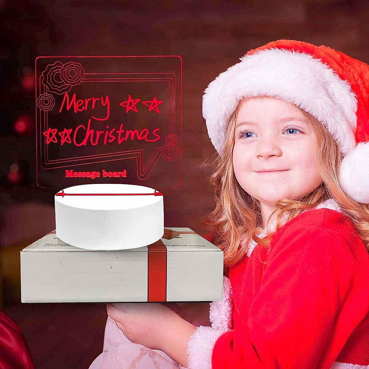 Gifts for Adults Kids, Personalized DIY Message Board Night Light,USB Powered Table Lamp with Erasable Pen and Remote Control, Office Room Desktop Decoration, Gifts for Wedding Anniversary Birthdays