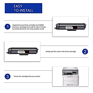 VASERINK TN227 High Yield Toner Set 4 Pack: Compatible TN227BK TN227C TN227M TN227Y Replacement for Brother MFC-L3750CDW HL-L3210CW HL-L3290CD MFC-L3770CDW Printer (TN-227BK/C/M/Y)