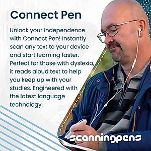 C Pen Text to Speech Connect Pen - OCR Scanning Device for Reading, Literacy & Learning | Assistive Tool for Dyslexia & Learning Differences | Meetings, Study | Windows & Mac