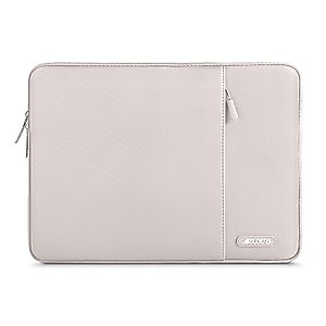 MOSISO Laptop Case 16 inch, 15-15.6 inch Laptop Sleeve Compatible with MacBook Pro 16 M4 M3 M2 M1, HP Acer Dell Lenovo ASUS Notebook, Polyester Vertical Computer Sleeve Bag with Pocket, Stone Gray