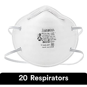 3M Personal Protective Equipment 50051131070238 8200 N95 Disposable Particulate Respirator, 20/Dispenser (Pack of 20)