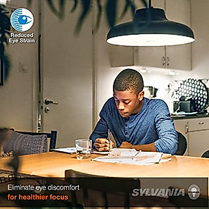 Sylvania Reduced Eye Strain A21 LED Light Bulb, 3-Way 40W / 60W / 100W, 13 Year, Dimmable, Frosted, 5000K, Daylight - 6 Pack (41234)