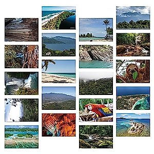 Dear Mapper Honduras Natural Landscape Postcards Pack 20pc/Set Postcards From Around The World Greeting Cards for Business World Travel Postcard for Mailing Decor Gift