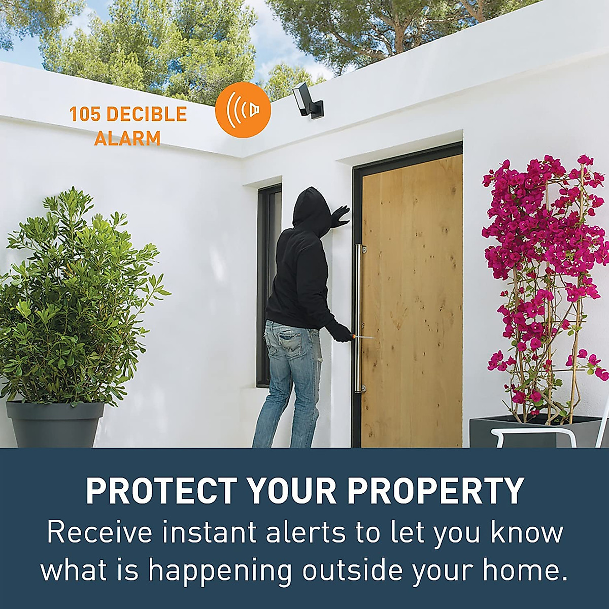 Netatmo Smart Outdoor Security Camera with 105-dB Siren & WiFi | Sends Alerts to Your Smartphone | Floodlight & Movement Detection | Night Vision | Security Without Monthly Fees (Black)