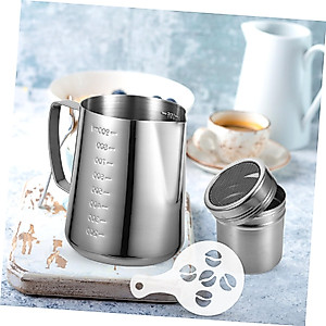 VOSAREA 1 Set Pull Cup Frothing Cup Bottle Cappuccino Tea Espresso Steaming Cup Espresso Milk Pitcher Coffee Creamer Pourer Milk Frother Cup Expresso Shots Cup Stainless Steel