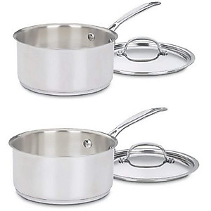 Cuisinart Stainless 3-Quart Saucepan and Stainless 2-Quart Saucepan Bundle
