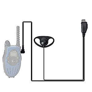 UAYESOK 2.5mm Walkie Talkie Earpiece with Mic PTT, 1 pin D Shape Headset for Motorola Talkabout T200 T200TP T260 T402 T460 T465 T600 T800 T6500 MR350R MS350R Two Way Radio(2 Pack)