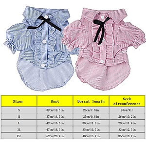 Pet Clothes Dog Dress Spring and Summer Spring Cute Custume Chihuahua Coat Outfits Pet Supplies Dog Shirt for Small Dogs Girl