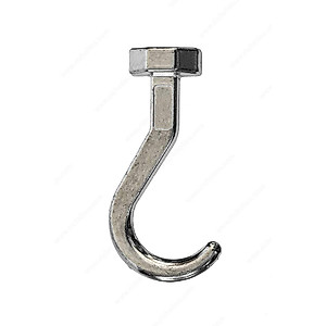 Richelieu Kitchen Solutions NSLSKM28S7 Swiveling 28" Diameter Wood Kidney shape Lazy Susan with 7 Metal Hooks for Pots and Pans