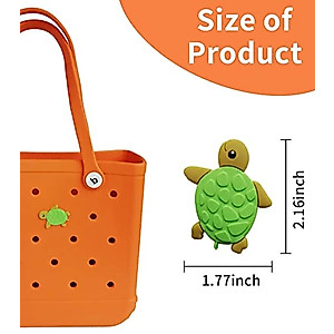 Marine Animals Charms for Bogg-Bags Cartoon Animals Decorative Charms for Totes and Similar Styles Sea Animals Accessories for Beach Totes-1 Pack (Sea Turtle)
