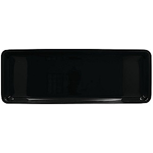 Delfin 24" x 10" x 1" Black Rectangular Market Tray