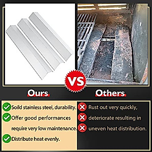 1767054 Heat Shield Plates Replacement Parts for Oklahoma Joe Grill Accessories Heat Tent Stainless Steel Burner Tube with Crossover Tubes 12201767 14201767 15202029 16202046 18202083 Grill Parts