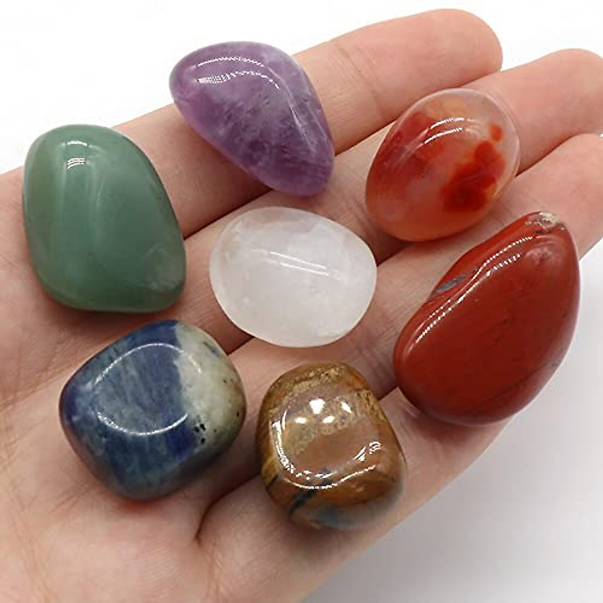 HXSCOO 7 Chakra Stones Healing Crystals Metatron Cube Resin Pendant Spiritual Enhance Set Gift Box (Color : with Gift Box)