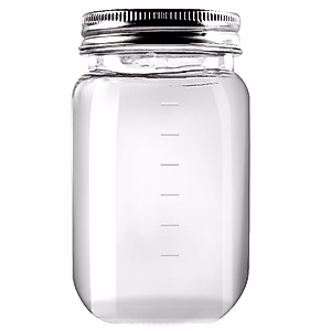 novelinks 16 Ounce Clear Plastic Jars Containers With Screw On Lids - Refillable Round Empty Plastic Slime Storage Containers for Kitchen & Household Storage - BPA Free (10 Pack)
