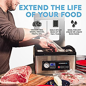 Avid Armor - Chamber Vacuum Sealer Machine USV32 Ultra Series, Vacuum Food Sealer for Wet Foods, Meat Sealers Vacuum Packing Machine, Compact Vacuum Chamber Sealer with 11.5 -Inch Vacuum Sealer Bar