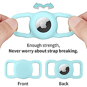 AirTag Dog Collar for Small Medium Large Dogs, Animire Soft Neoprene Padded Pet Cat Collar, Nylon Puppy Collar with Silicone Air Tag Case Holder Accessories, 9''-16'' Neck