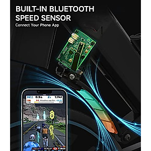 Pooboo Magnetic Exercise Bike Stationary, Indoor Cycling Bike with Built-In Bluetooth Sensor Compatible with Exercise bike apps& Ipad Mount, Comfortable seat and Slant Board, Silent Belt Drive (626S)